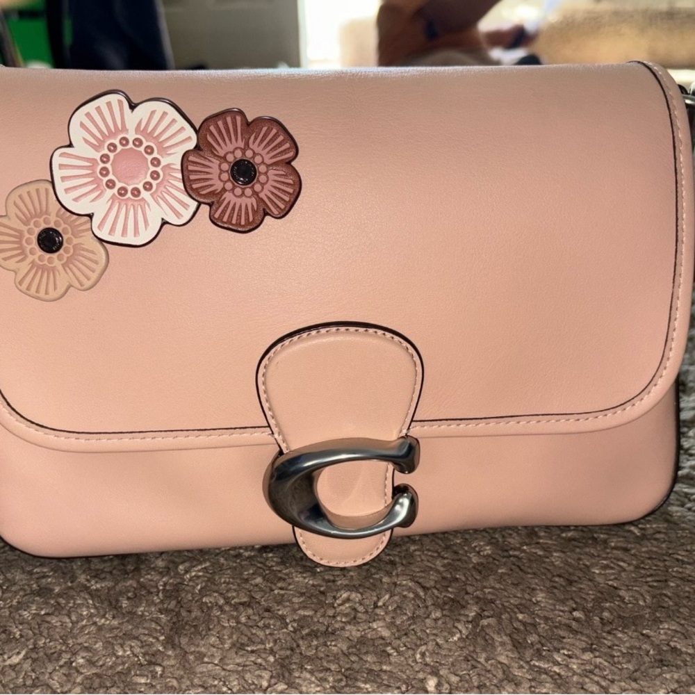 Coach Soft Tabby Pink Floral Crossbody Bag - Gem